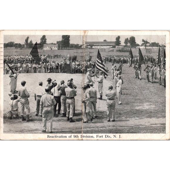 Office | Vintage 1948 Postcard Showing The 9th Division At Fort Dix Nj ...